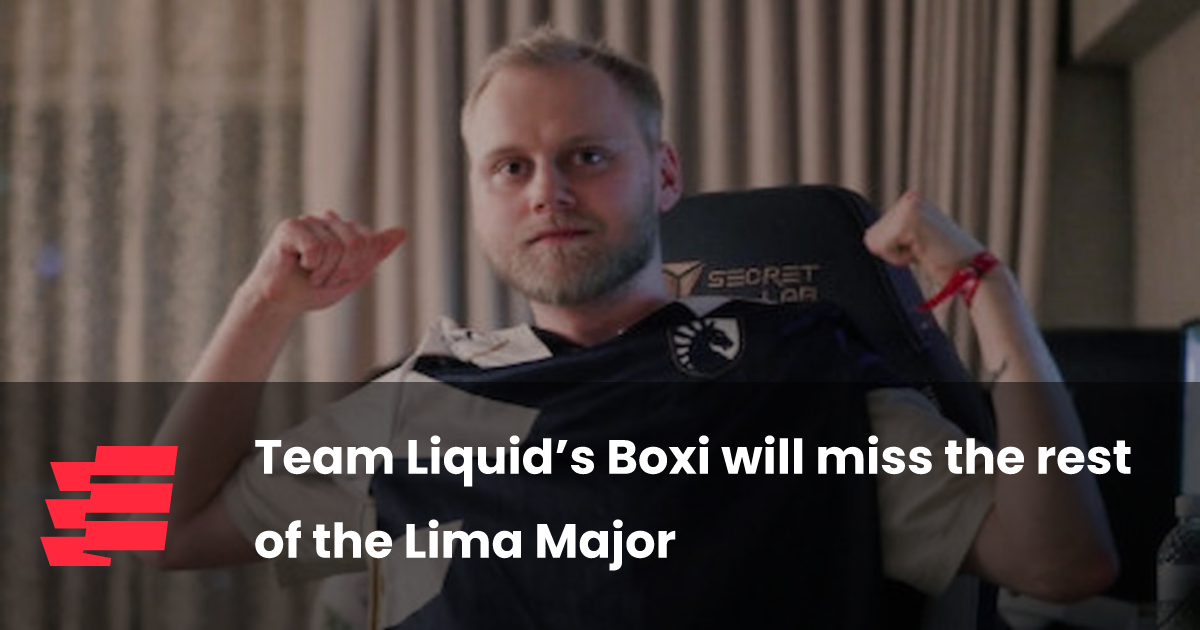 Team Liquid’s Boxi will miss the rest of the Lima Major | esports.gg